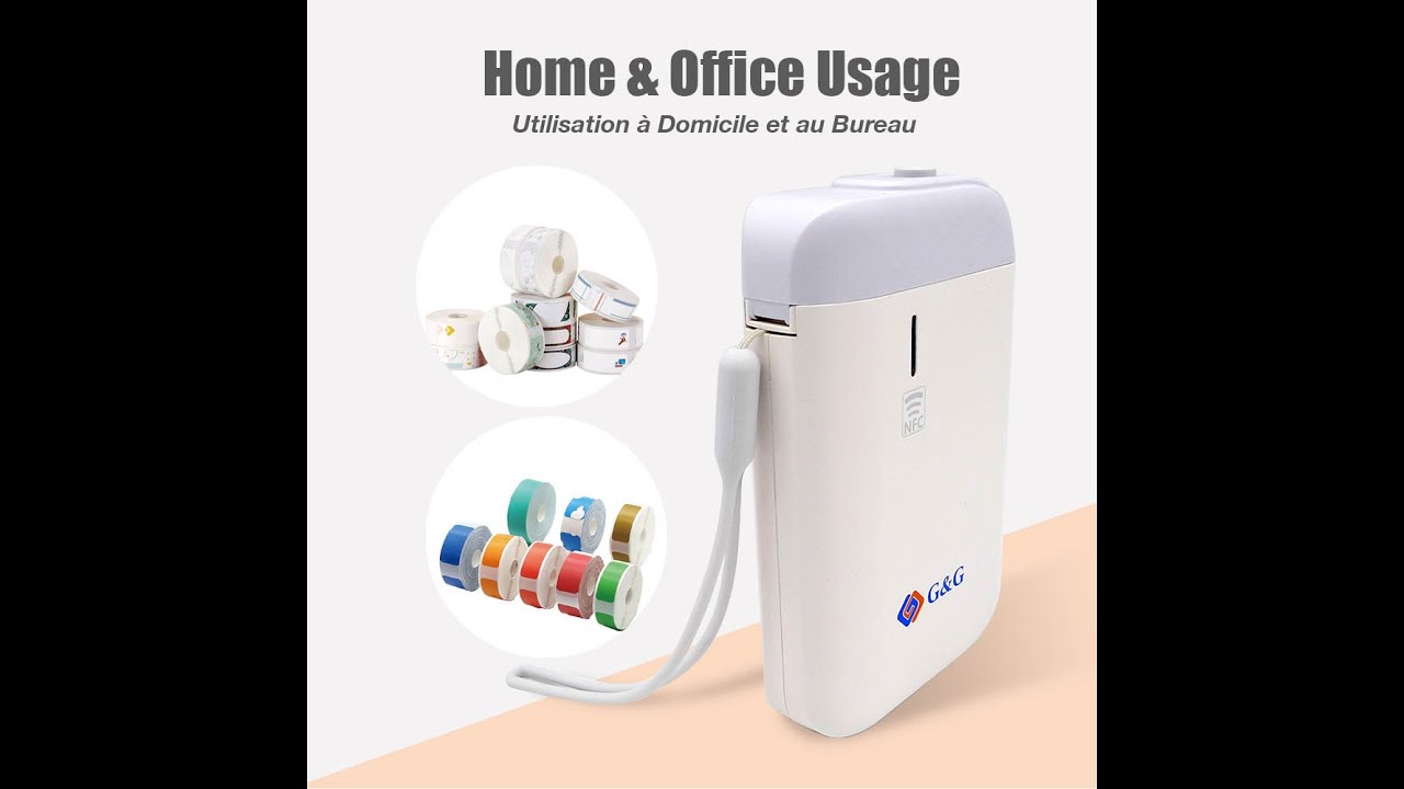 G&G AT-110HW Portable Bluetooth Label Printer - YouTube