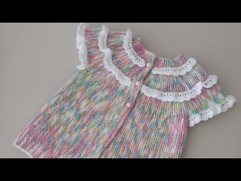 KOLAY YANDAN ÖRÜLEN BEBEK YELEK MODELİ (100 Gr ip )