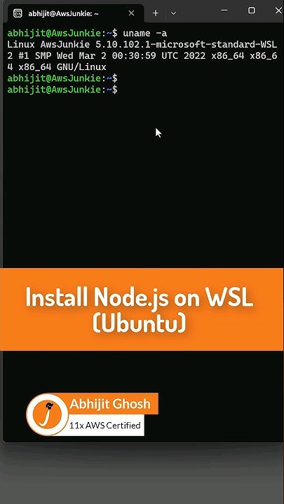 How to Install #nodejs on #ubuntu | #wsl - YouTube