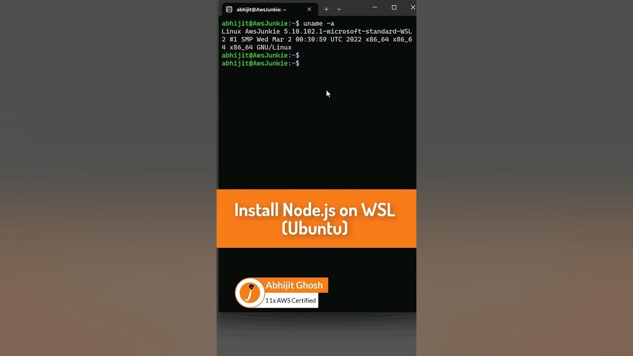 How to Install #nodejs on #ubuntu | #wsl - YouTube