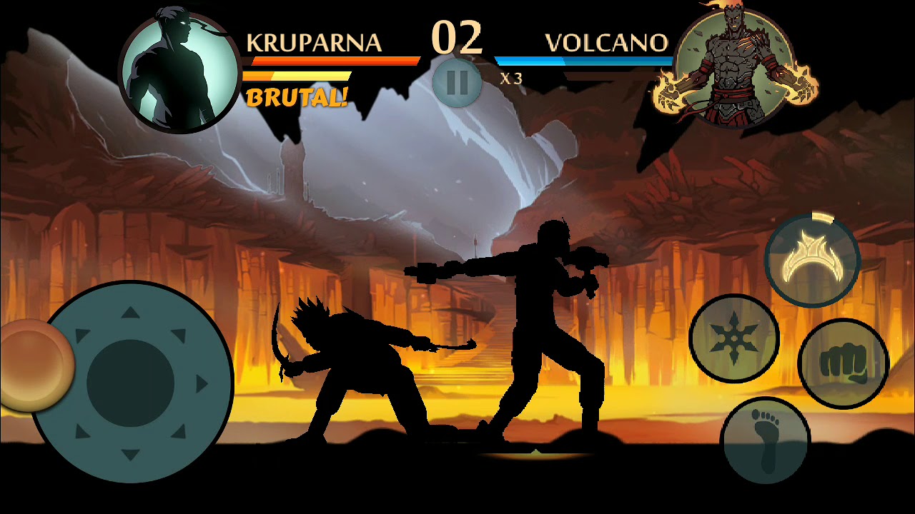 Defeating Volcano - shadow fight 2 - YouTube