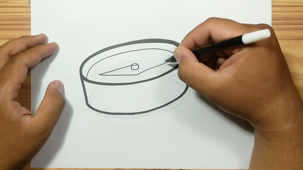 Pocket Compass Drawing