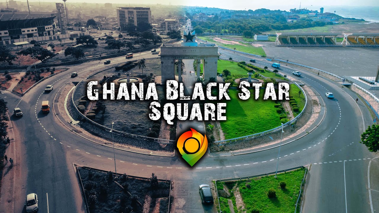 Ghana Black Star Square In 4K //Aerial View // DJI MINI 2 - YouTube