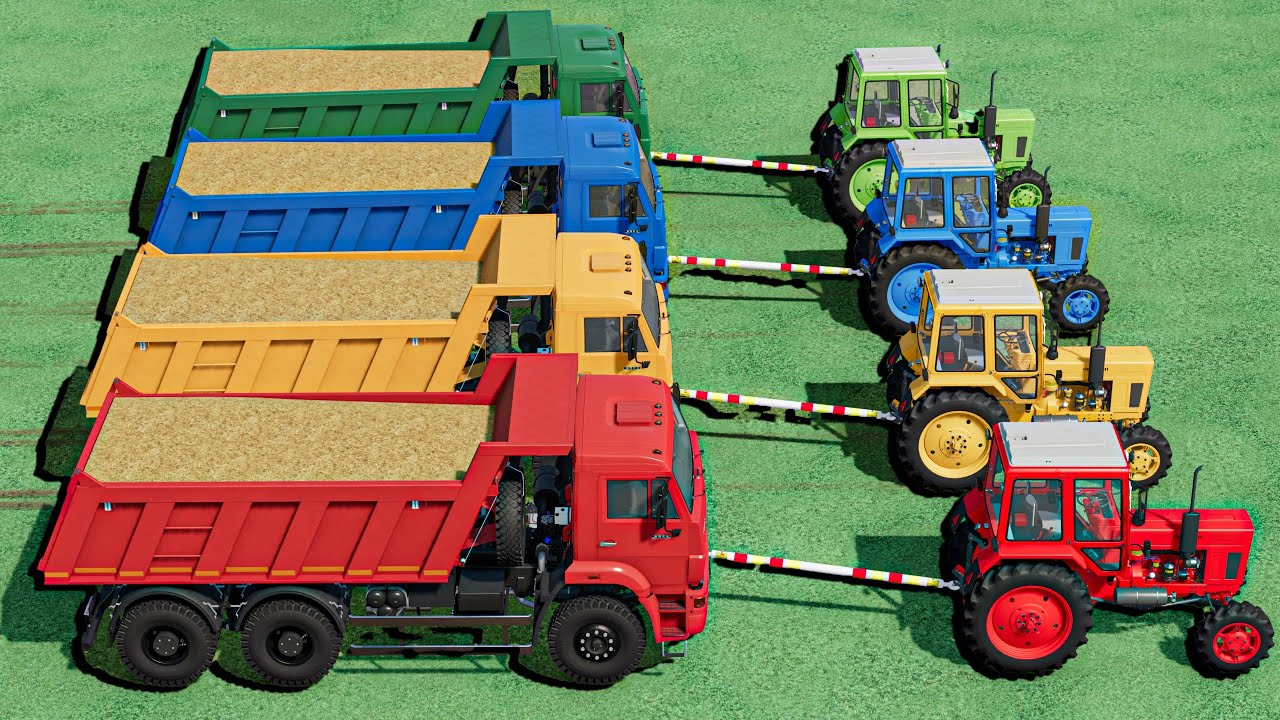 Work With COLORs - TOWING TRUCKS with Mini TRACTORS ! FS25 - YouTube