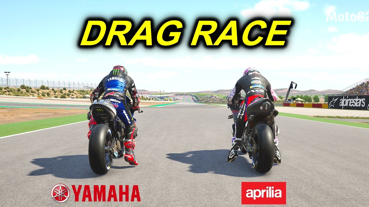 DRAG RACE Yamaha YZR-M1 VS Aprilia RS-GP 2022 | MotoGP™ 22 - YouTube