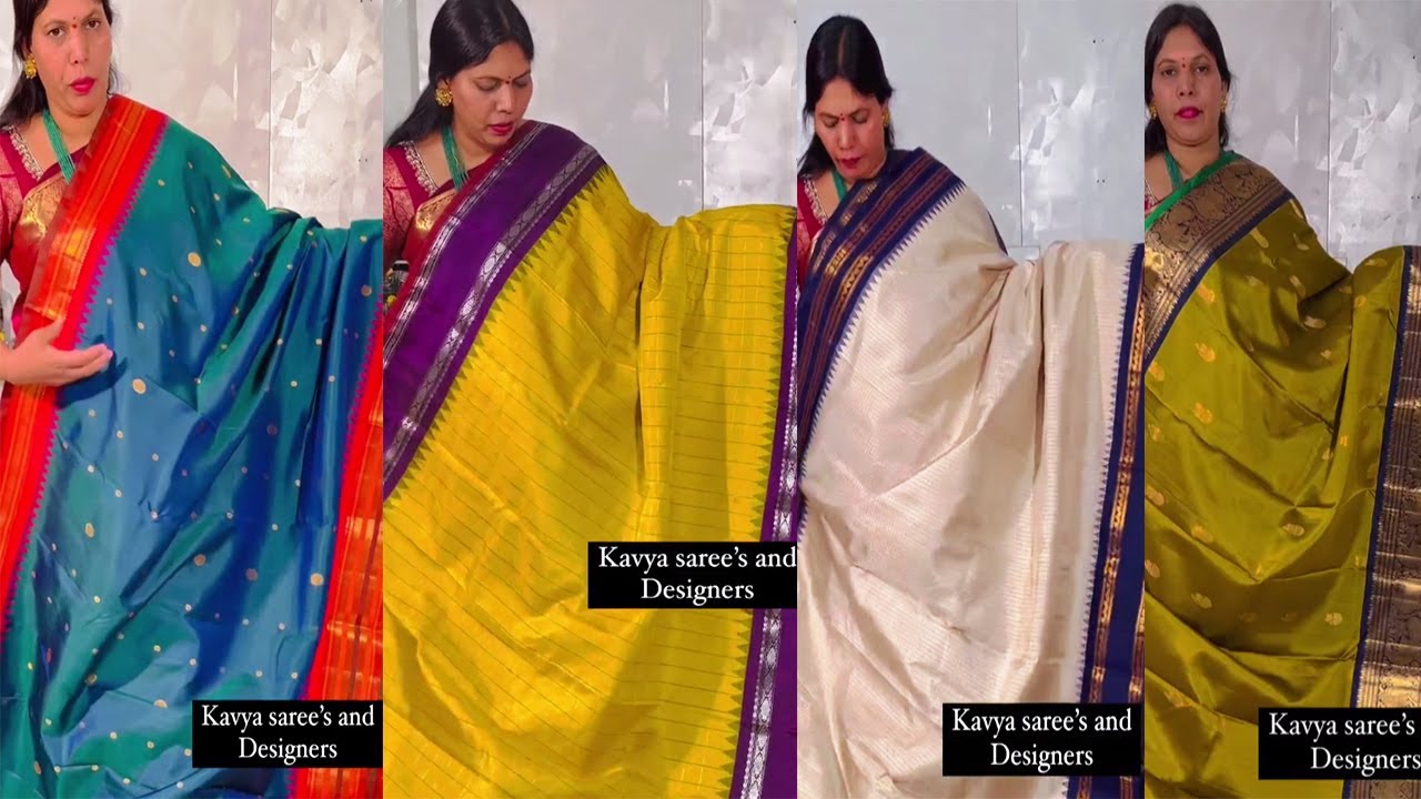 Pure Gadwal pattu sarees | Bridal Sarees | Kavya Sarees Gangula Vanaja ...