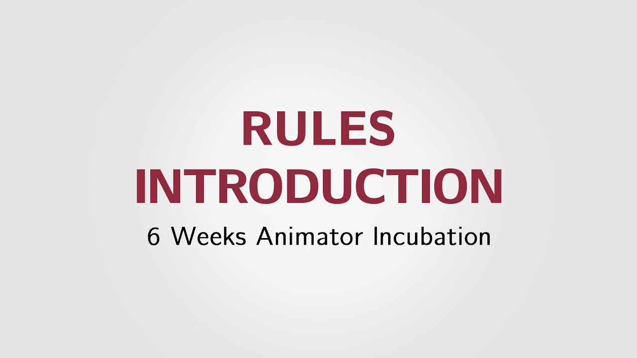 The Introduction to 6 Weeks Animator Incubation - YouTube