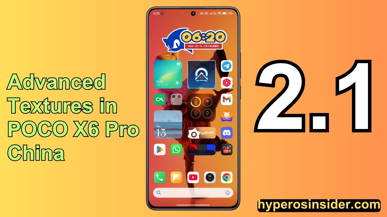 POCO X6 Pro Advanced Textures in Super Widgets with HyperOS 2.1 OS2.0. ...