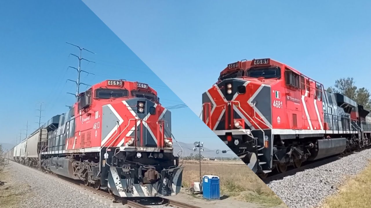 3 trenes llegando, ambos con locomotas con logo de GMXT!! - YouTube