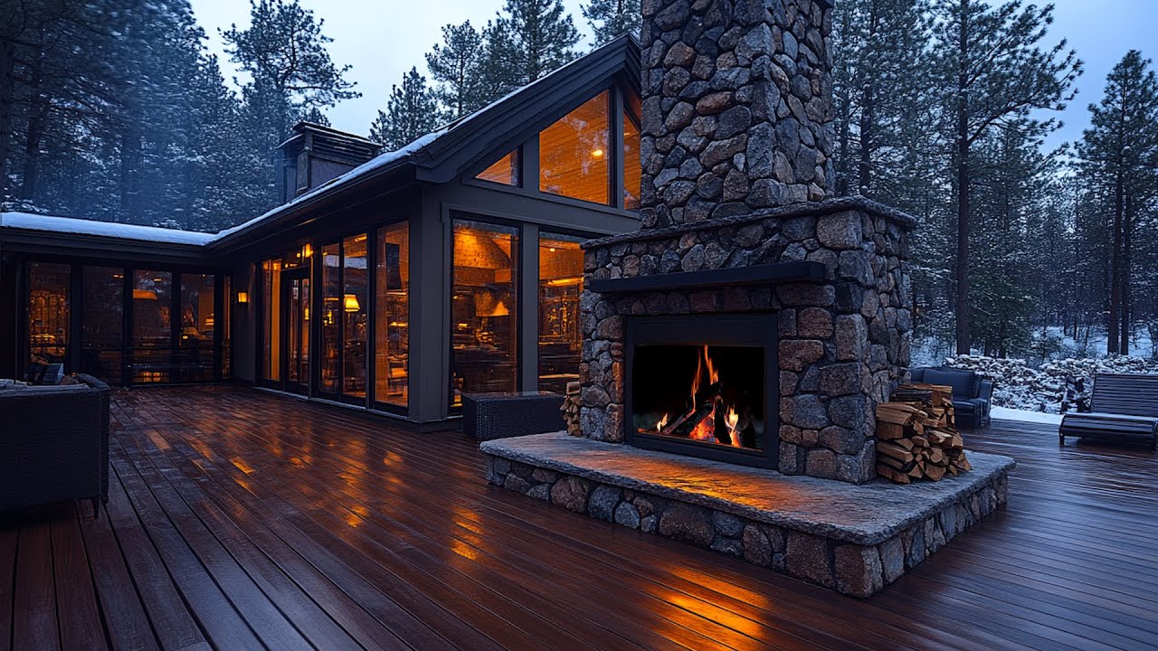 Enjoy the Warmth and Crackling Sound of Wood Fire to Relax on a Cold ...