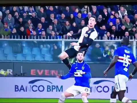 Ronaldo Müthiş Kafa Golünde 71 cm Zıplıyor (SAMPDORİA - JUVENTUS)