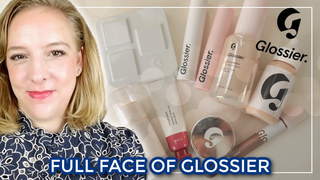 FULL FACE OF GLOSSIER // Glossier brand review ft. full face makeup ...