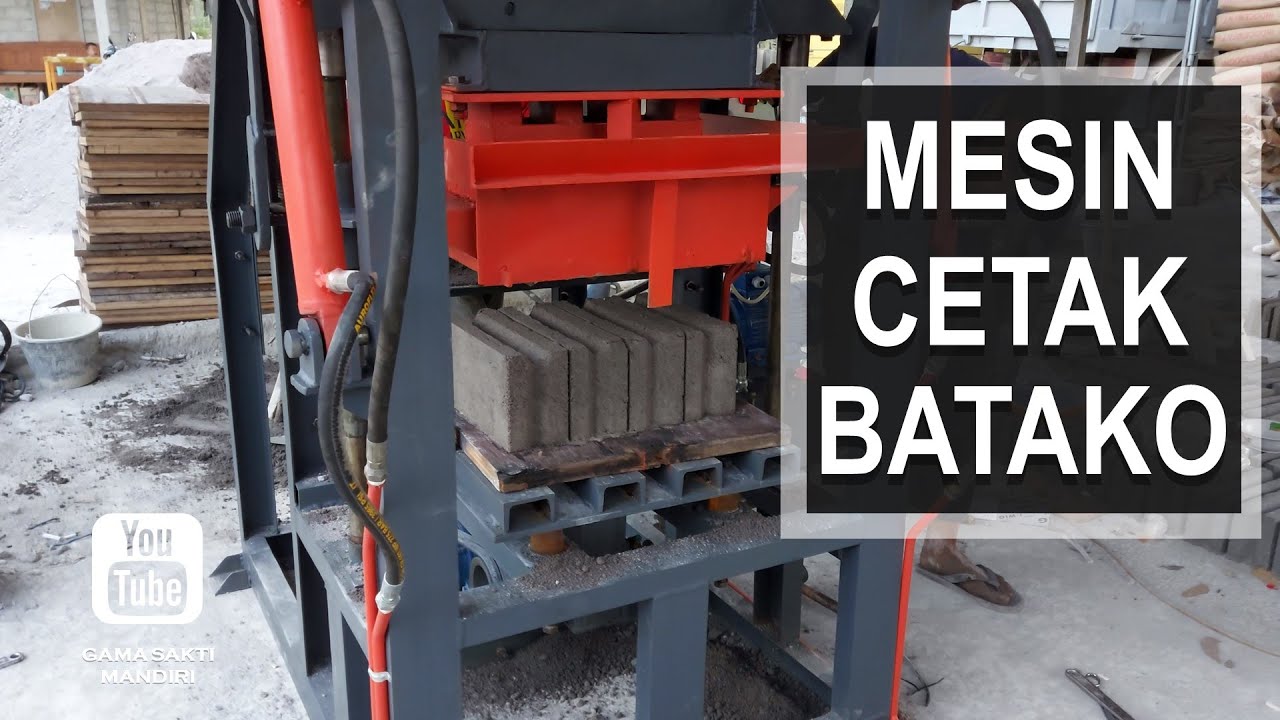 Mesin Cetak Batako Paving Semi Otomatis | Alat Pencetak Paving Block ...