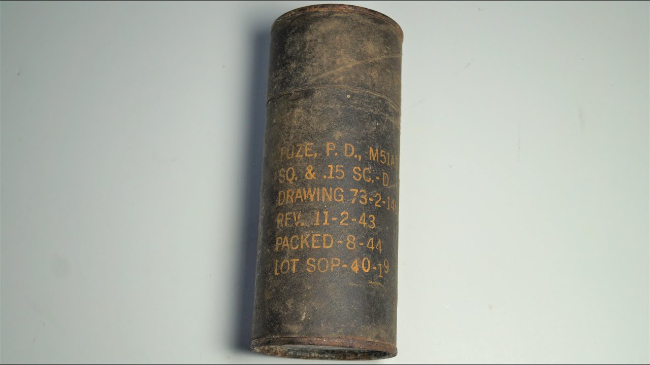 World War Two U.S. Fuse, P. D., M51A3 Container - YouTube