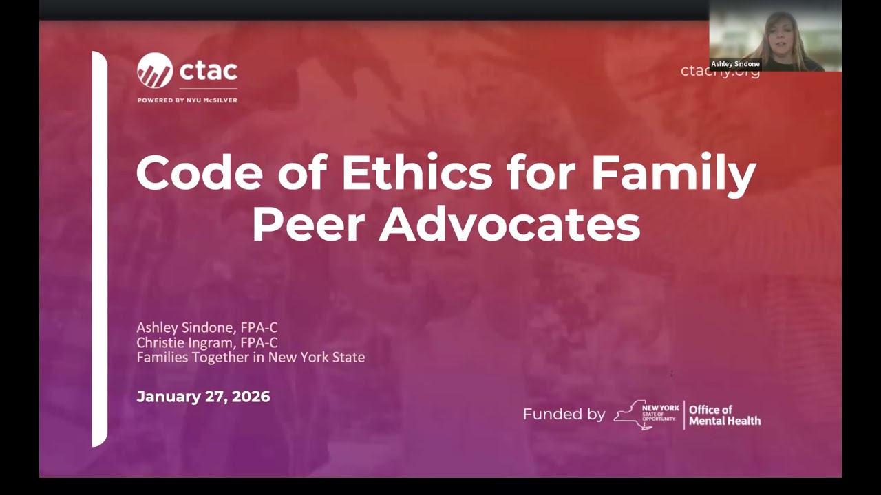 Code of Ethics for Family Peer Advocates - YouTube