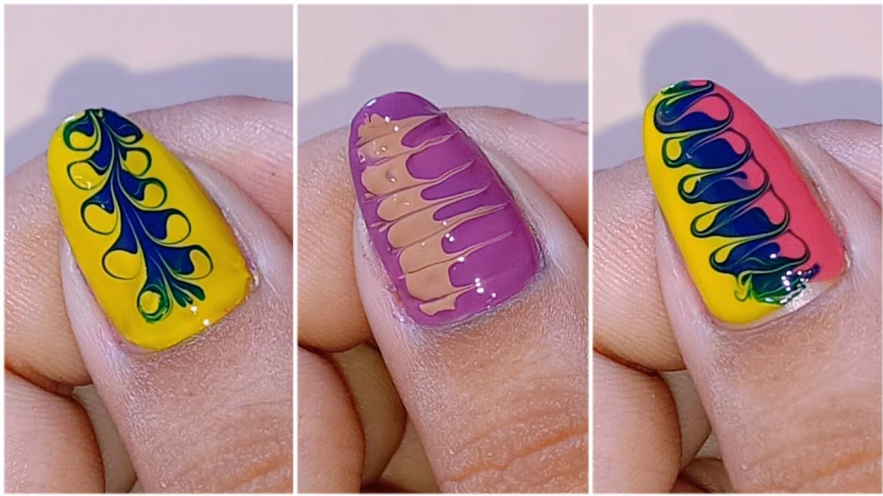 3 Easy Nail Art Design🍁 For Beginners at Home 🏡 ||| Quick , simple ...