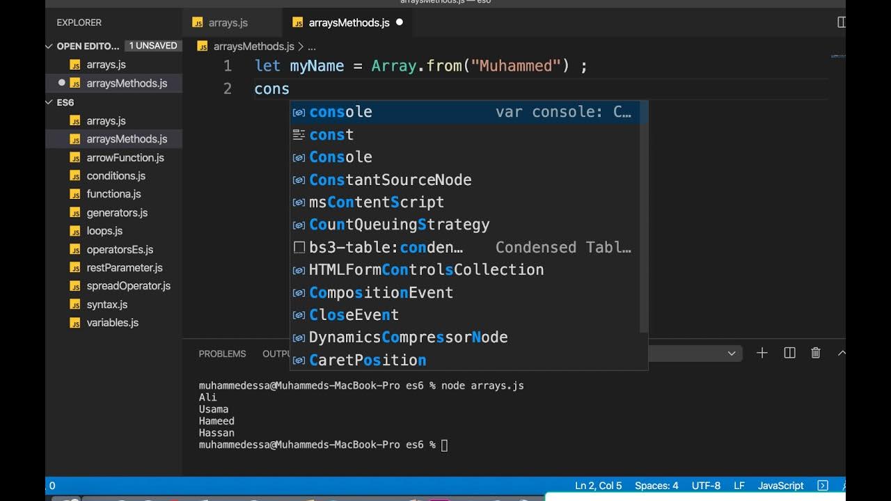31 JavaScript ES6 | Array methods Array from - YouTube