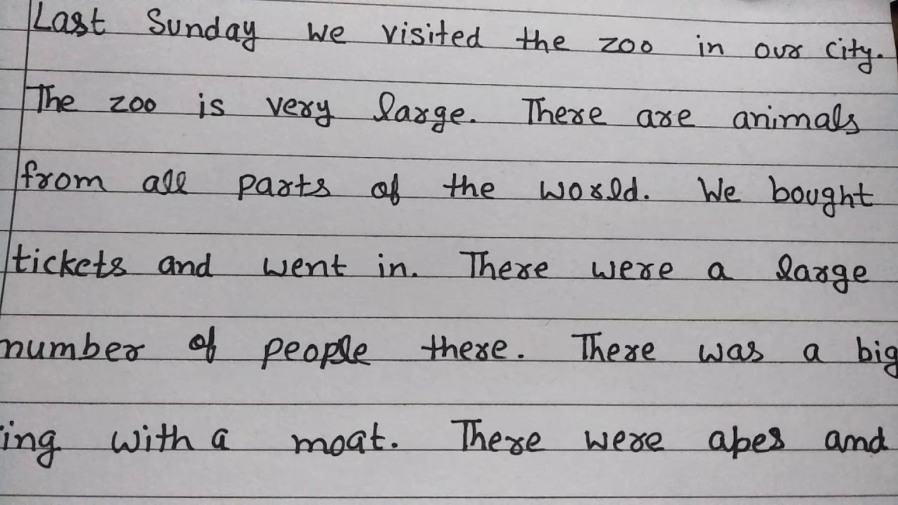 A visit to a zoo very short and smart paragraph in English in ...
