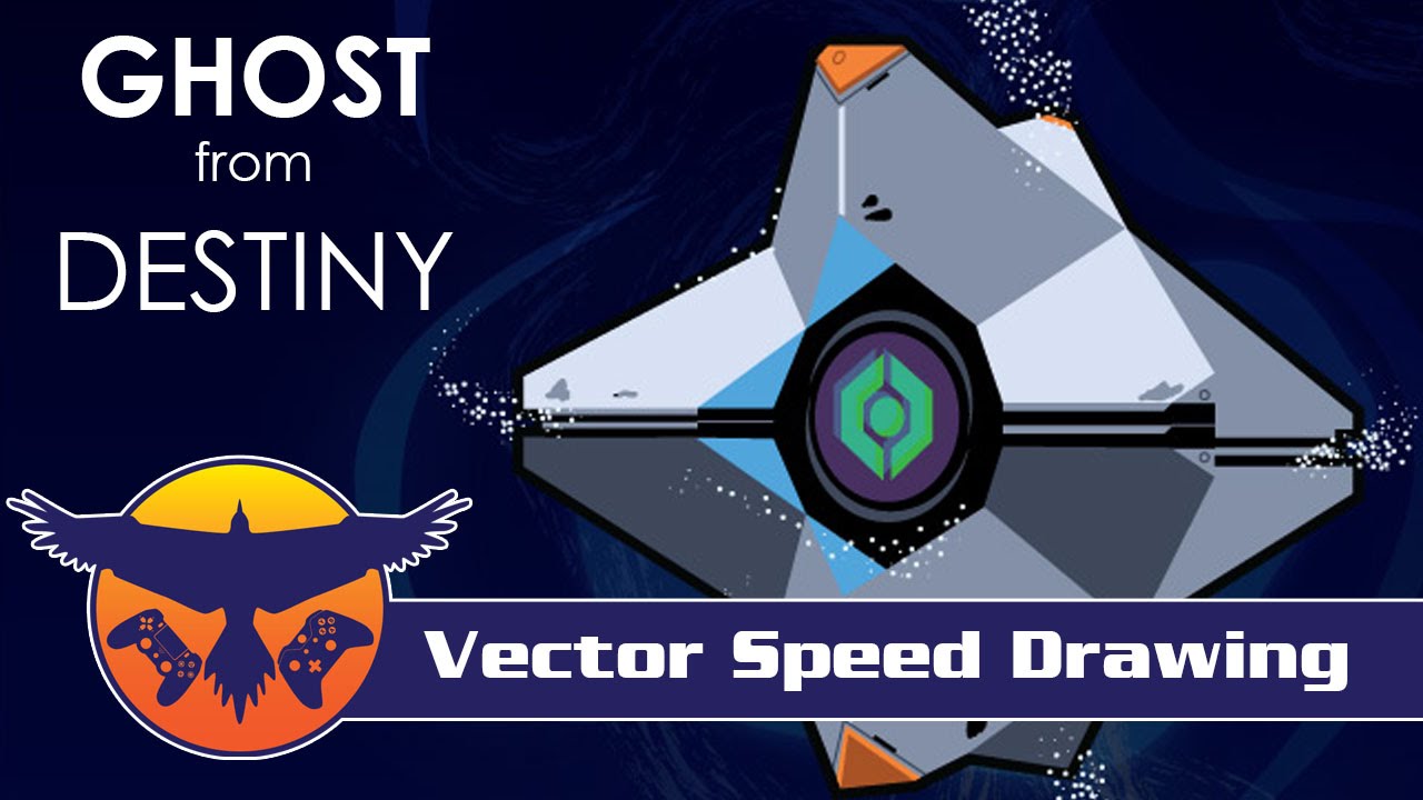Destiny Ghost Vector Drawing - YouTube