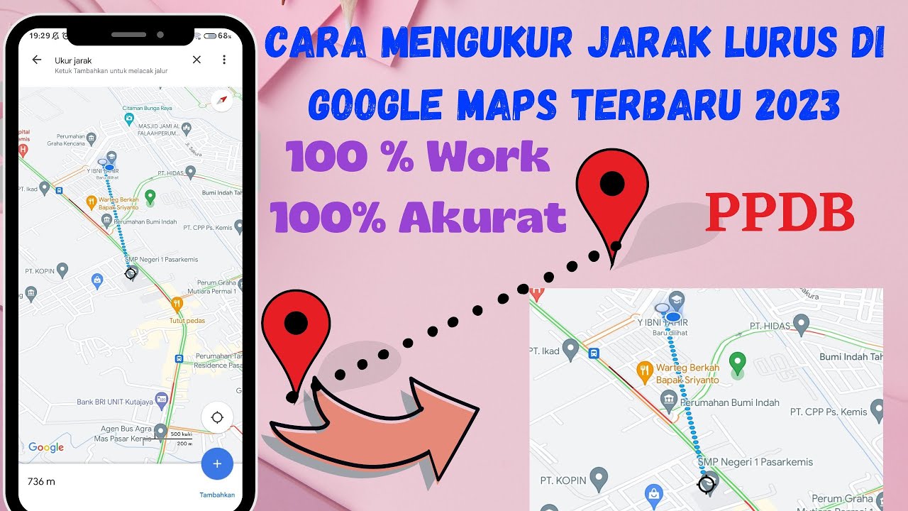 CARA MENGUKUR JARAK LURUS DI GOOGLE MAPS TERBARU| PPDB 2023 |JALUR ...