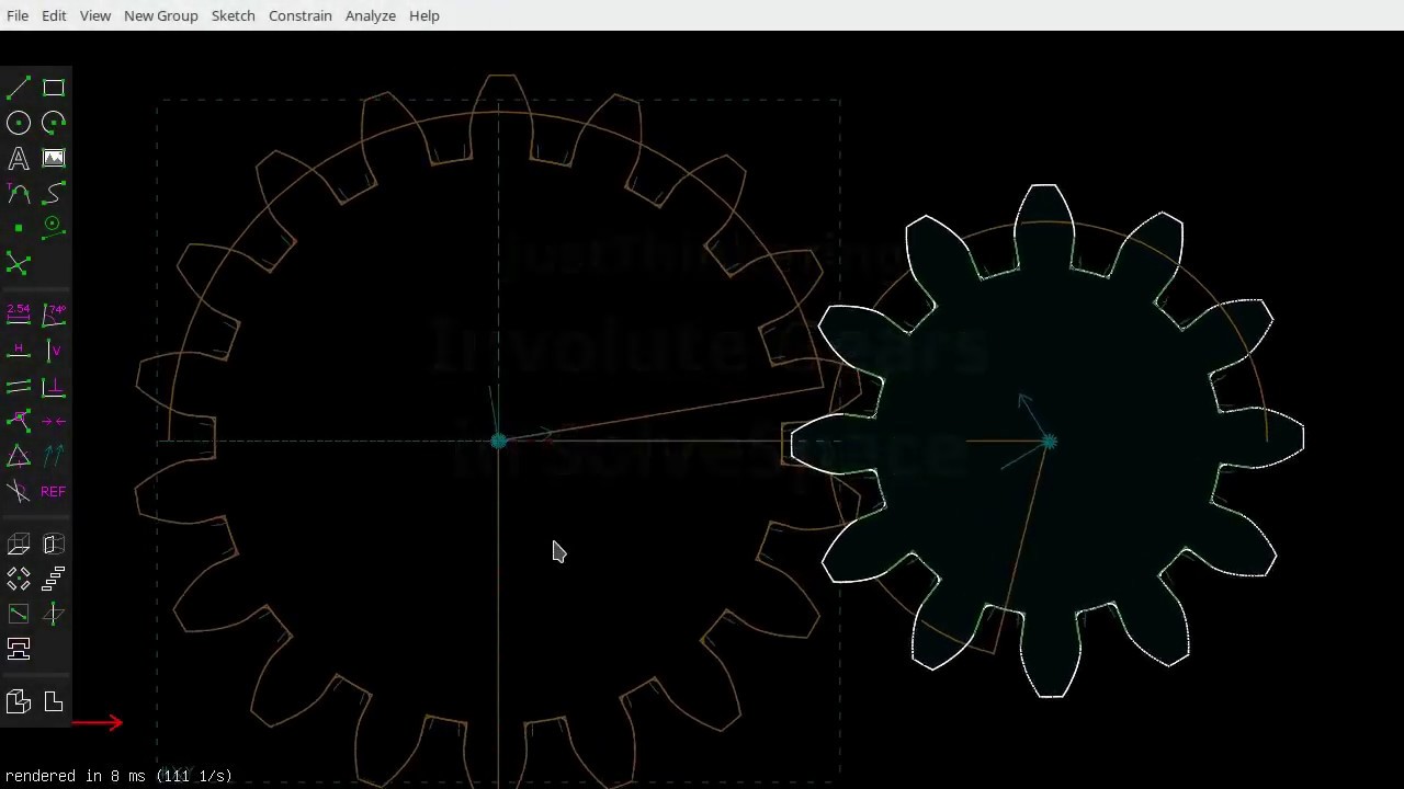 JustThinkering Involute Gears in Solvespace (CC) - YouTube