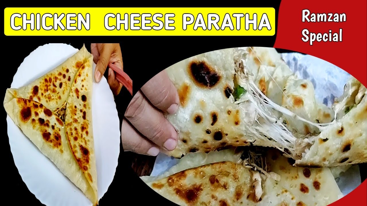 Chicken Cheese Paratha Recipe By Food Flavor AHM | Triangle Stuffed ...
