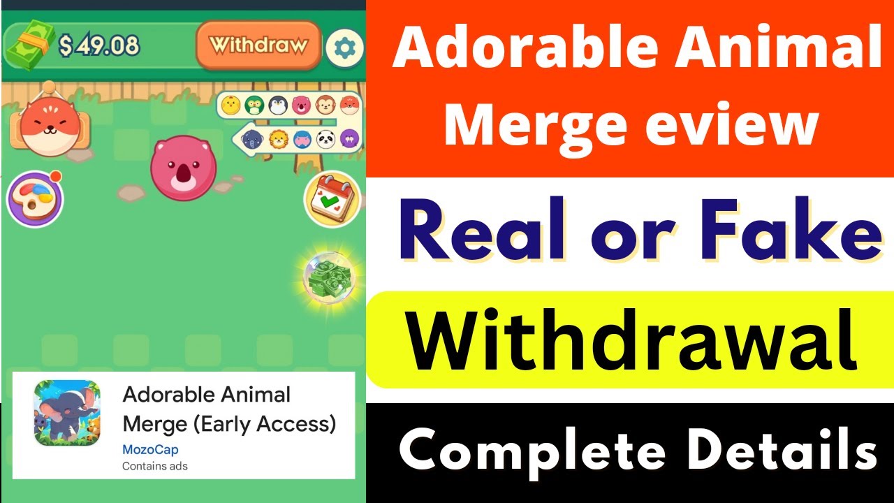 Adorable Animal Merge Real or Fake | Adorable Animal Merge Withdrawal ...