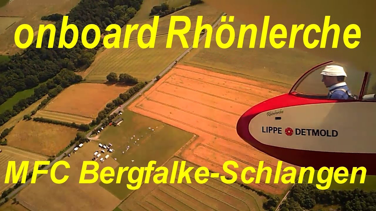 Ka 4 Rhönlerche onboard Bergfalke-Schlangen F-Schlepp aerotow Mycrocam ...