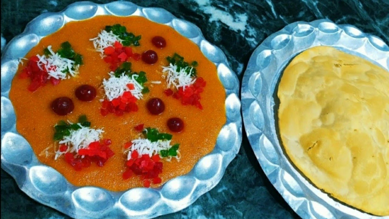 HALWA PARATHA RECIPE / Street Style Halwa Paratha - YouTube