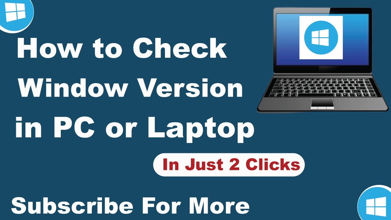 How To Check Window Version in Laptop / PC | Laptop Me konsi Window Hai ...