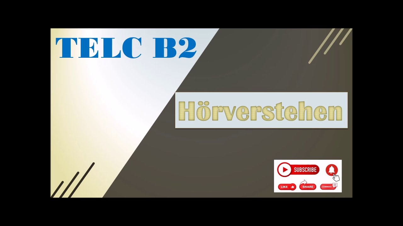 TELC B2 prüfung - Hörverstehen - modelltest mit lösung. - YouTube