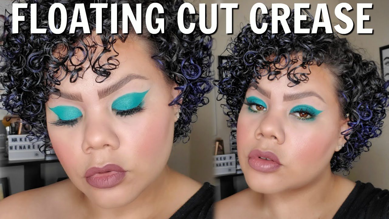 SUPER EASY Cut Crease TEAL EYESHADOW Tutorial - YouTube
