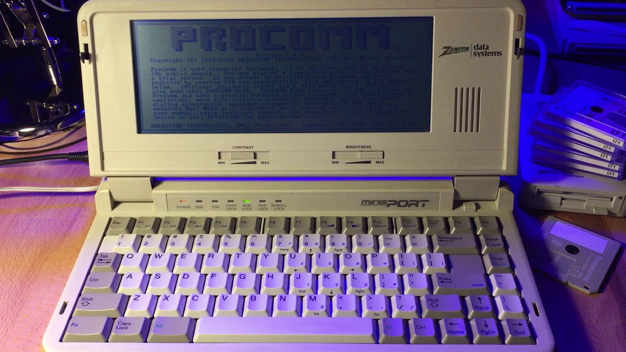 Zenith MinisPort Laptop 1200 Baud Modem - YouTube