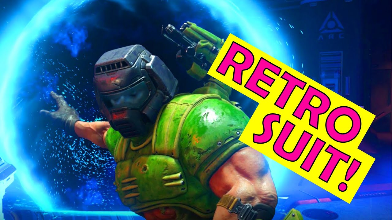 Doom Eternal Slayer Cutscenes RETRO SUIT - YouTube