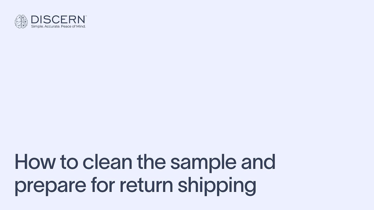 How to clean the sample and prepare for return shipping - YouTube