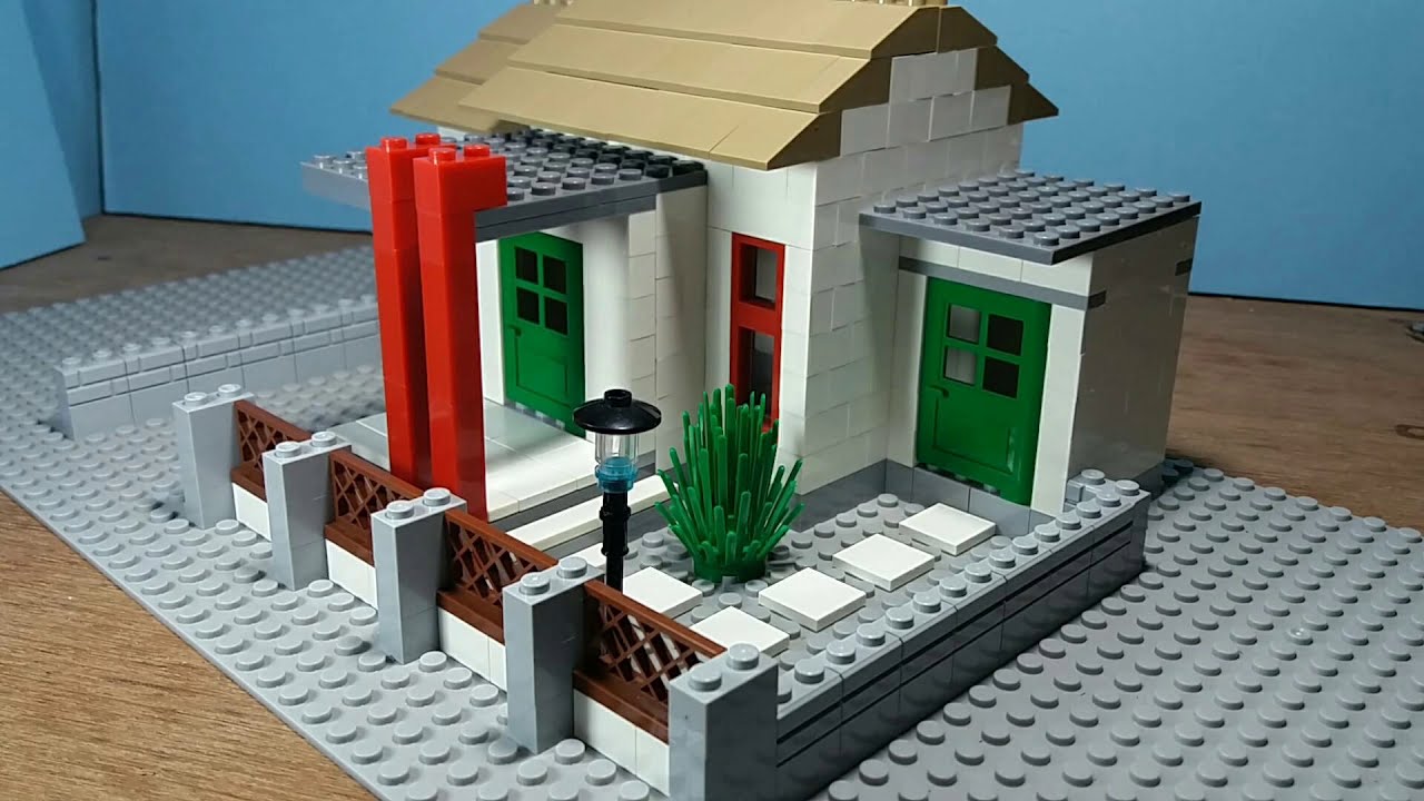cara membuat miniatur rumah lego - YouTube