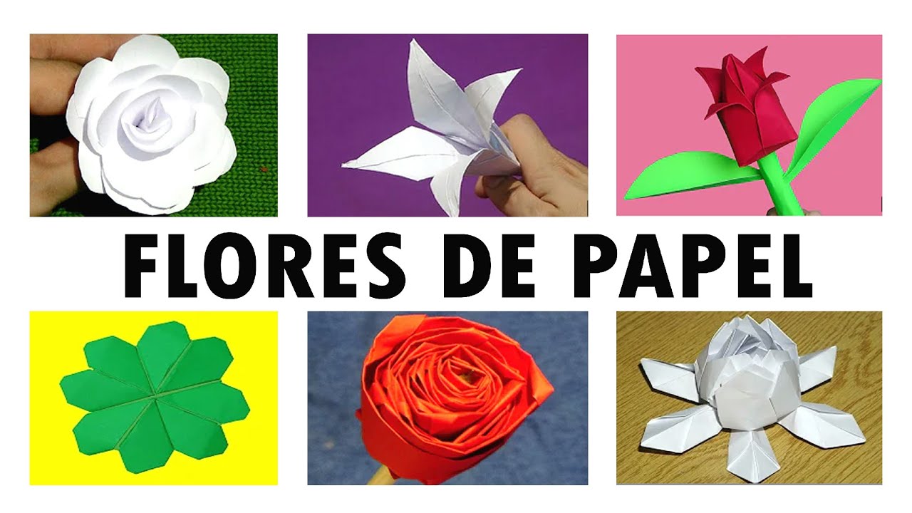 CÓMO HACER FLORES DE PAPEL ORIGAMI FACILES - YouTube