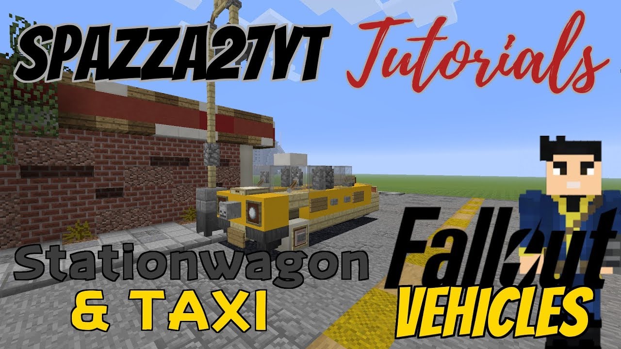 Minecraft Fallout Stationwagon and Taxi vehicle Tutorial - YouTube