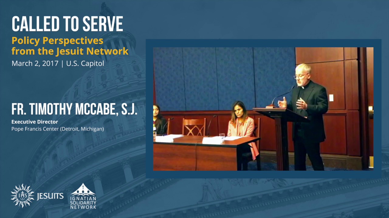 Fr. Timothy McCabe, S.J. - Called to Serve: Policy Perspectives from ...