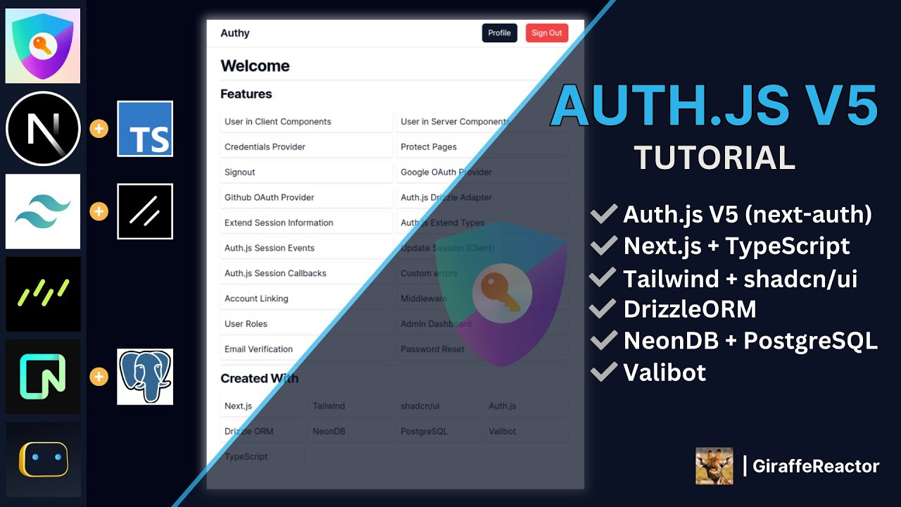 Auth.js (Next Auth) V5 (2024) with Next.js, Tailwind, DrizzleORM ... Auth.js (Next Auth) V5 (2024) with Next.js, Tailwind, DrizzleORM ...