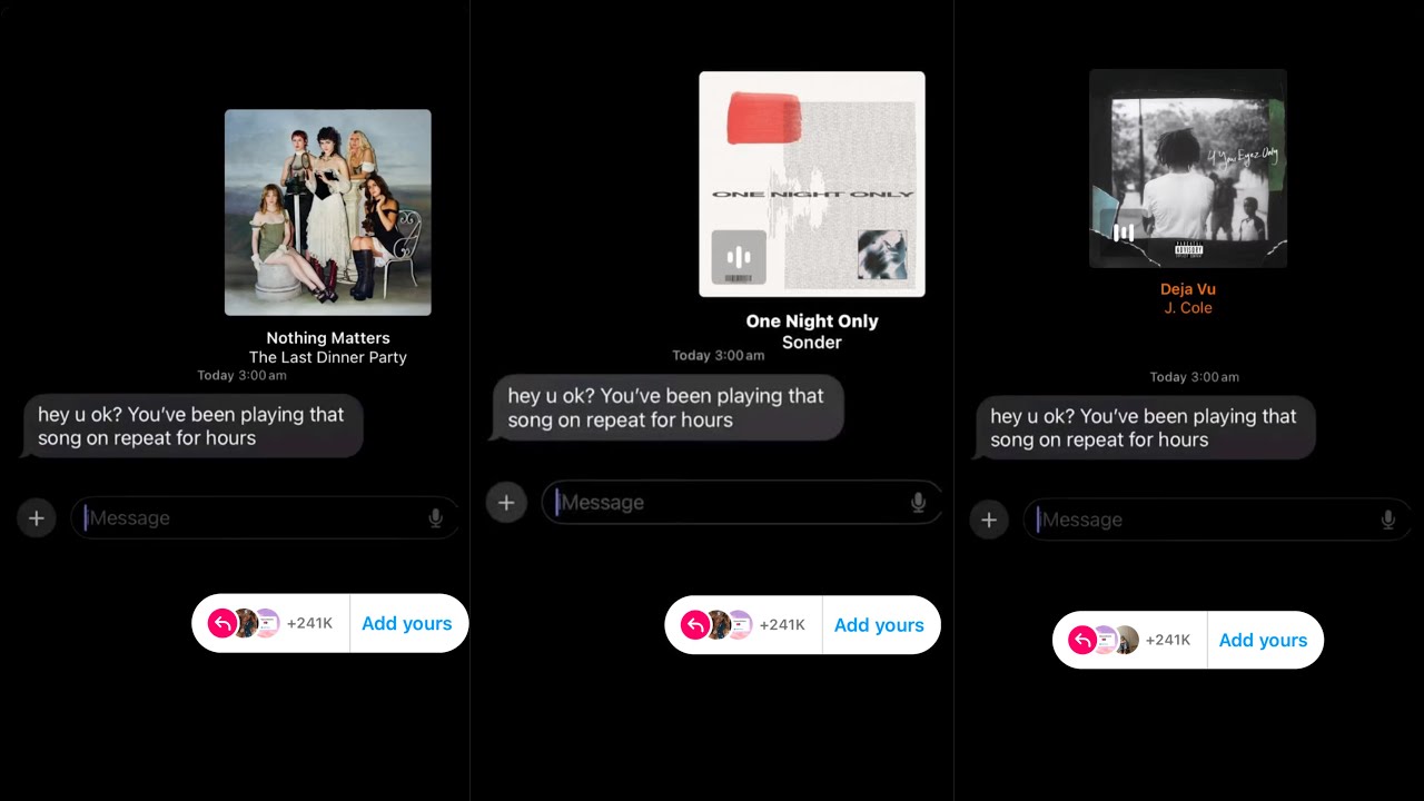 hey u ok? You've been playing that song on repeat for hours add yours template | viral add yours ...