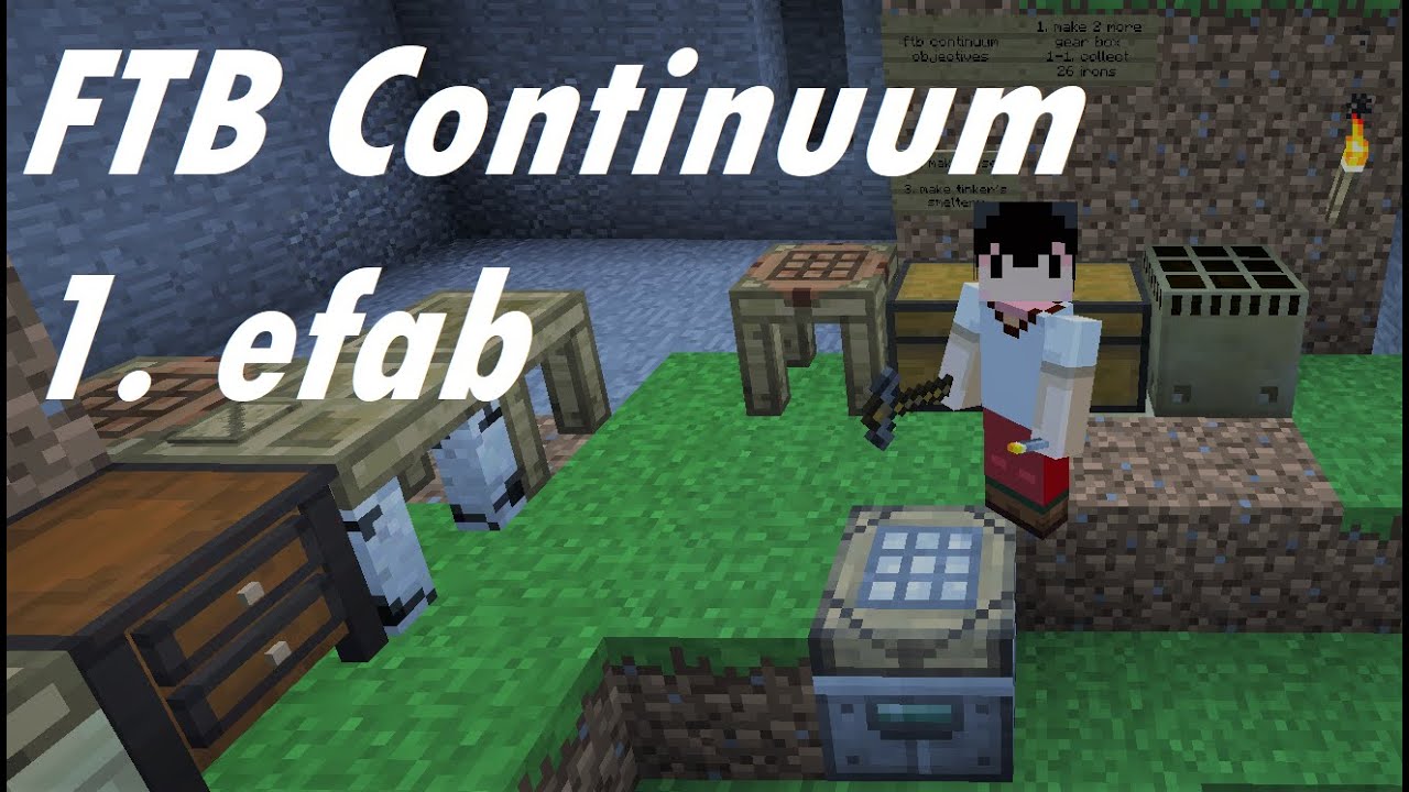 마인크래프트 모드팩: FTB Continuum(minecraft modpack) 1. efab과 친해지기 - YouTube