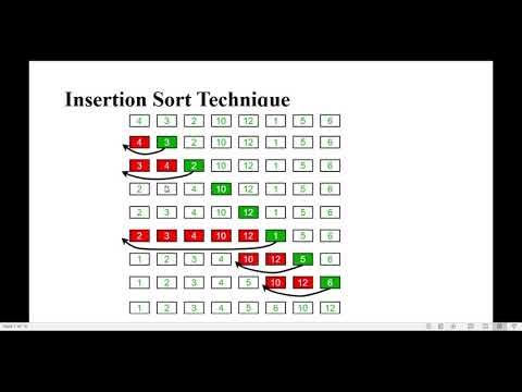 Data Structures Session 39 Sorting : Insertion Sort - YouTube