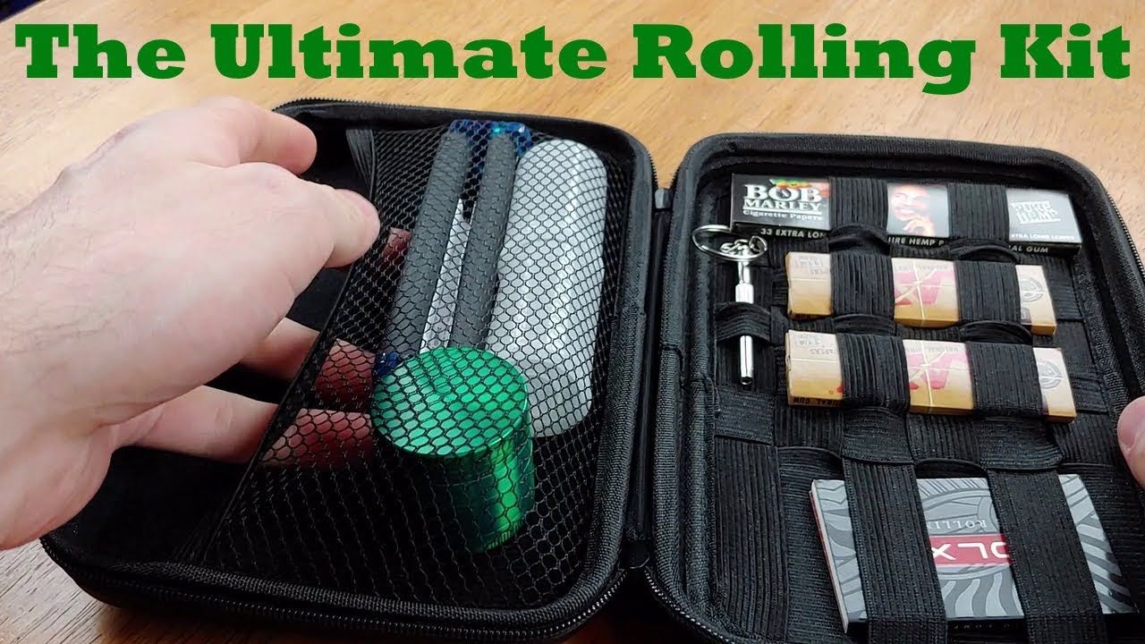 The Ultimate Stoner Kit Perfect Pregame's Portable Rolling Kit - YouTube