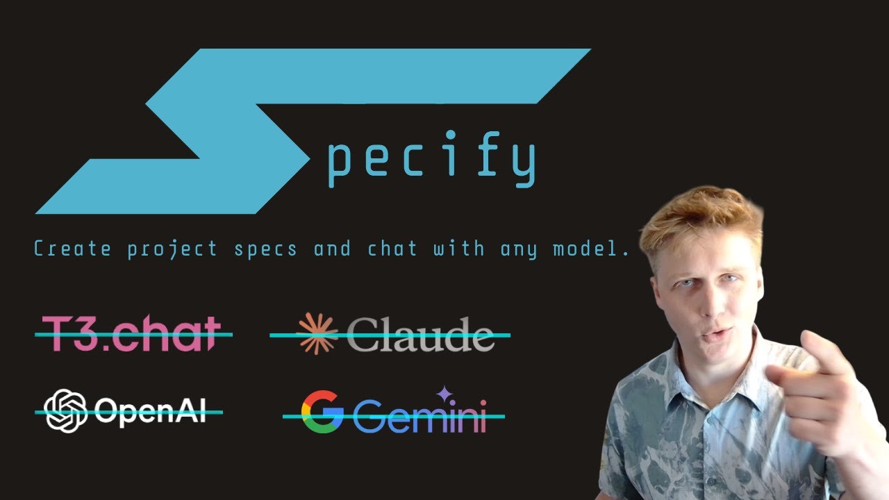 Specify - AI Chat / Spec Generator (Beats t3.chat?) - YouTube