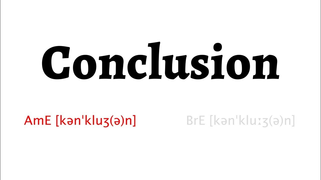 How to Pronounce Conclusion in American English and British ...