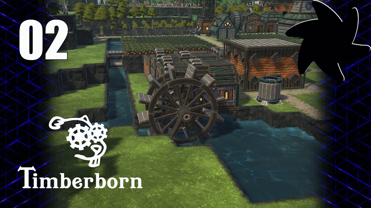 Timberborn - Lake Biwa 02 - Water Wheel - YouTube