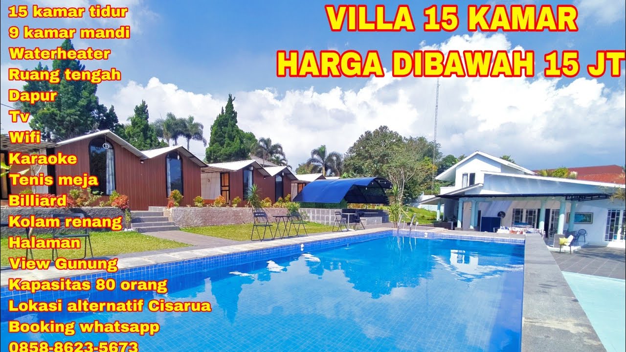 VILLA ALS CITEKO | VILLA 15 KAMAR | VILLA KAPASITAS BANYAK | VILLA ...