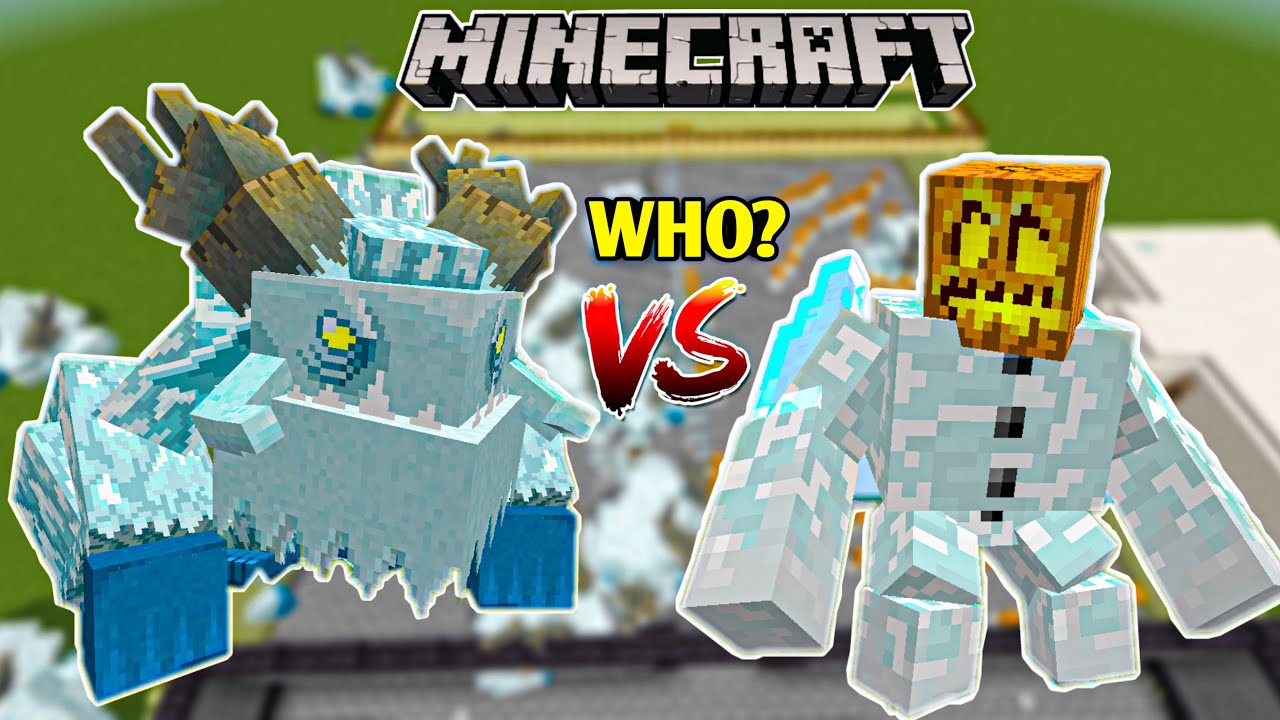 Minecraft Dengerous Mob Battle: Frostmaw vs Super Mutant Snow golem ...