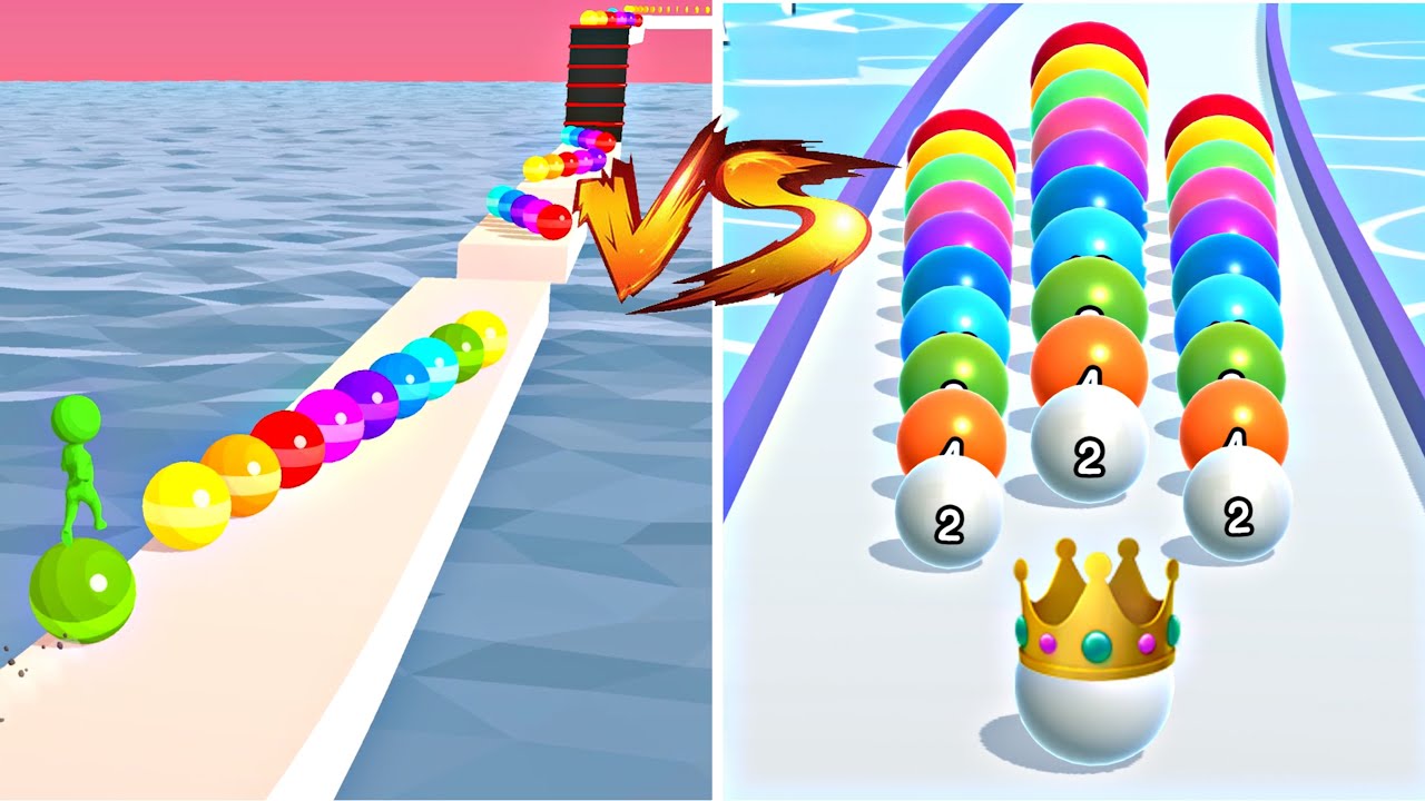 MAX LEVELS BallRun2048 vs Stack Rider🔮🟢🔵:All Levels Gameplay ...